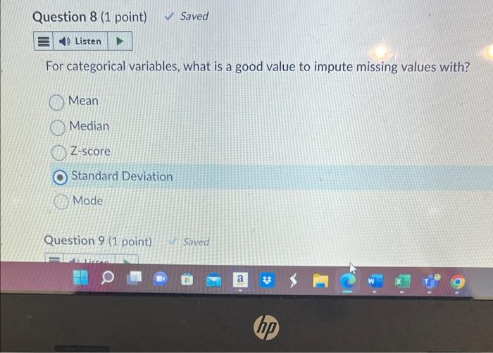 Solved For categorical variables, what is a good value to | Chegg.com