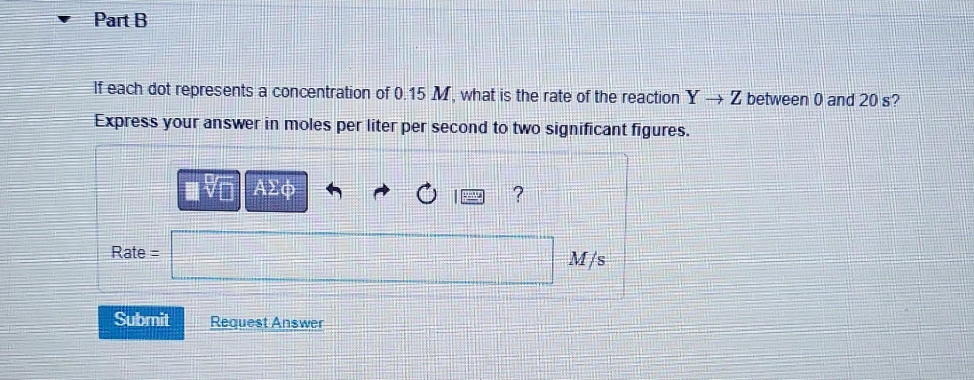 Solved If each dot represents a concentration of 0.15M, what | Chegg.com