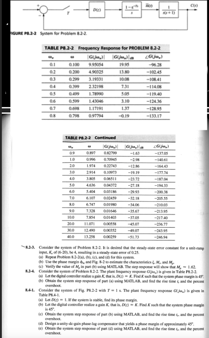 Repeat Problem 8.4-1, ﻿only (d) ﻿and (e) ﻿using a | Chegg.com