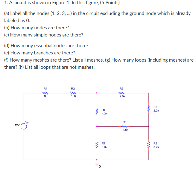 Solved look at the image attached. A circuit is shown in | Chegg.com