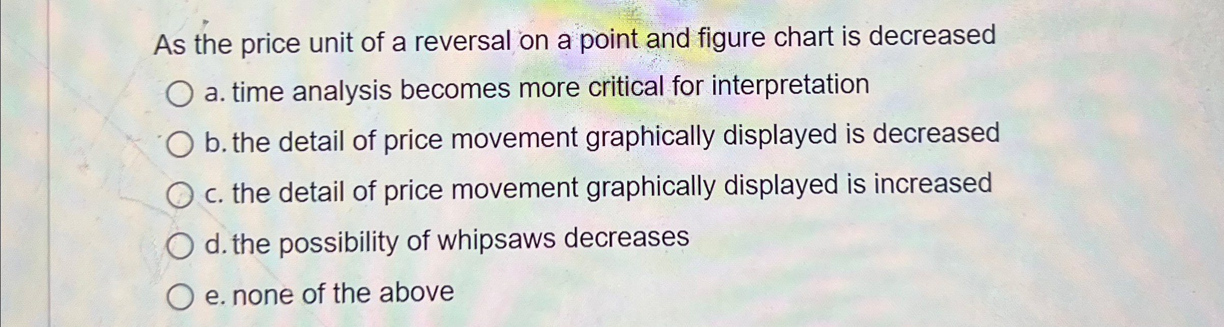 Solved As the price unit of a reversal on a point and figure | Chegg.com