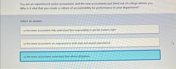 Solved You are an experienced senior accountant, and the new | Chegg.com