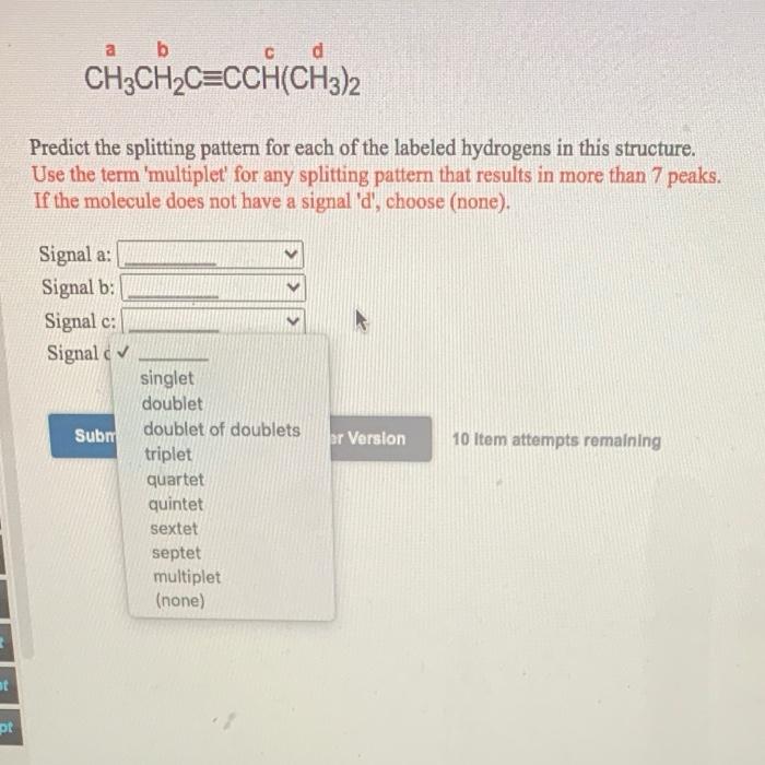 Solved How many types of nonequivalent protons are present | Chegg.com