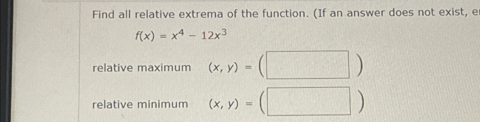 Solved Find all relative extrema of the function. (If an | Chegg.com
