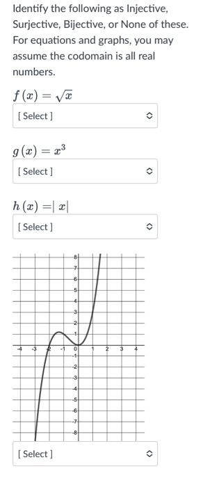 Solved Identify the following as Injective, Surjective, | Chegg.com