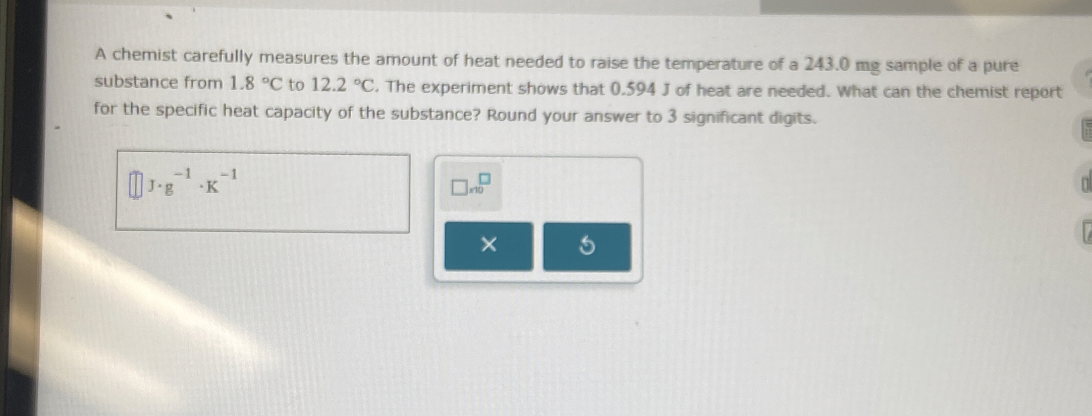 Solved A chemist carefully measures the amount of heat | Chegg.com