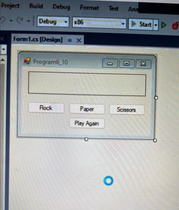 Solved 10. Rock, Paper, Scissors Game Create an application | Chegg.com