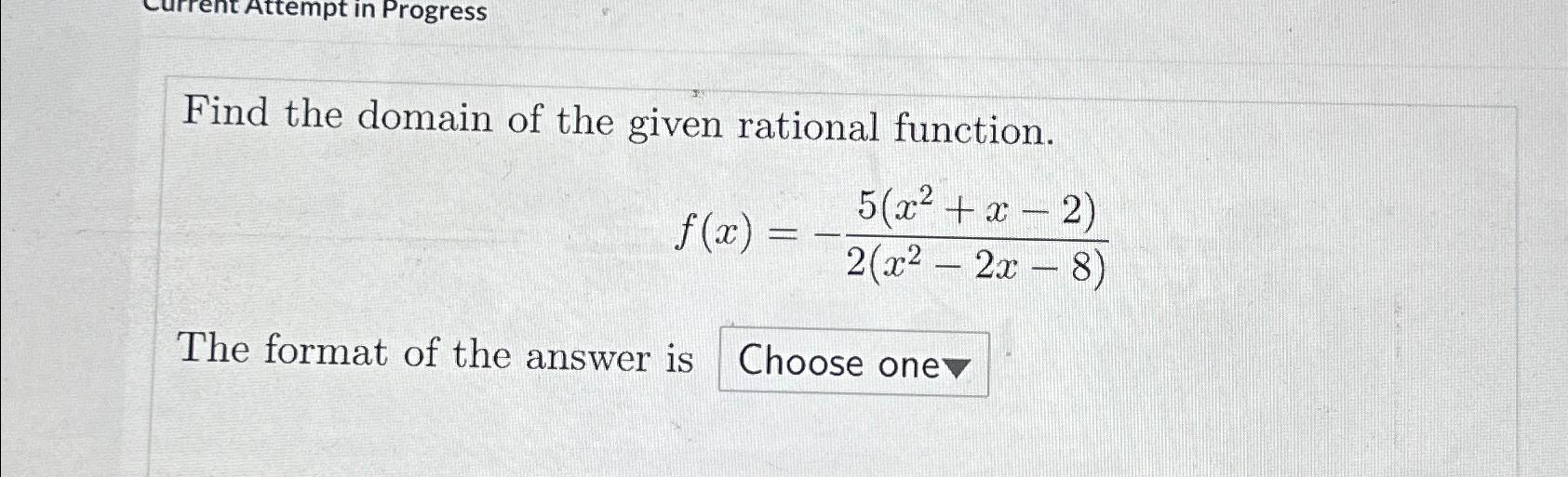 Solved Find the domain of the given rational | Chegg.com