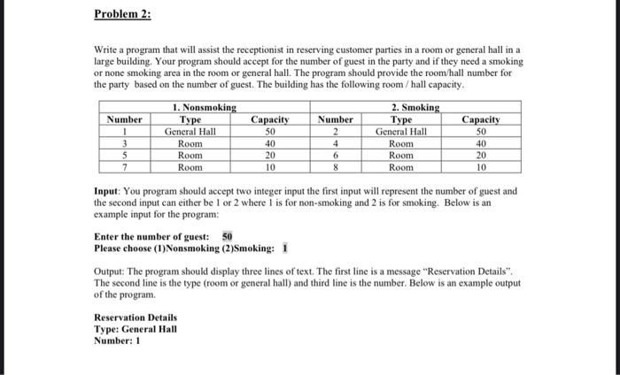 Solved Problem 2: 4 6 8 Write a program that will assist the | Chegg.com