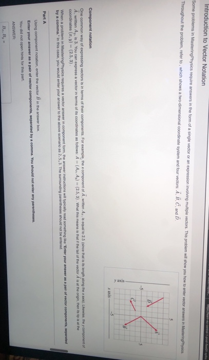 Solved Introduction to Vector Notation Some problems in | Chegg.com