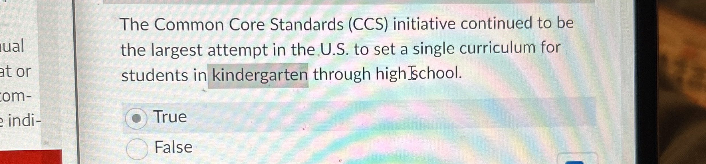 Solved The Common Core Standards (CCS) ﻿initiative continued | Chegg.com