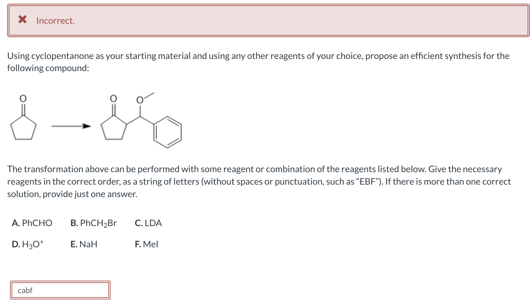Solved Using cyclopentanone as your starting material and | Chegg.com