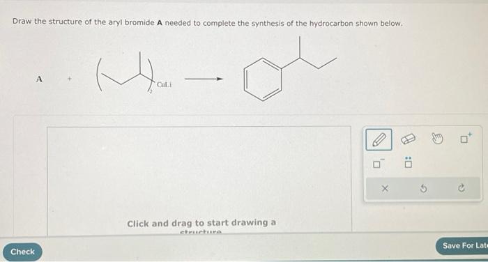 Solved Draw the structure of the aryl bromide A needed to | Chegg.com
