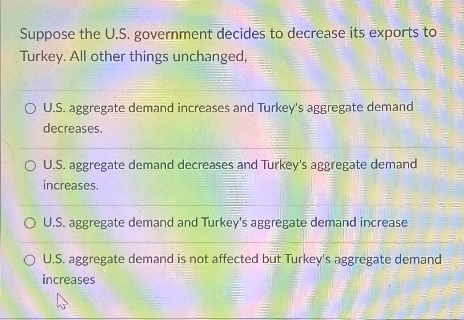 Solved Suppose the U.S. ﻿government decides to decrease its | Chegg.com