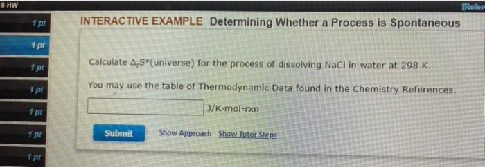Solved 1 pc TUTOR Entropy Change: Predict Sign, Calculate | Chegg.com