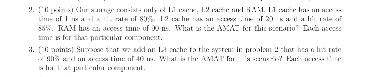 Solved Suppose that we add an L3 ﻿cache to the system in | Chegg.com