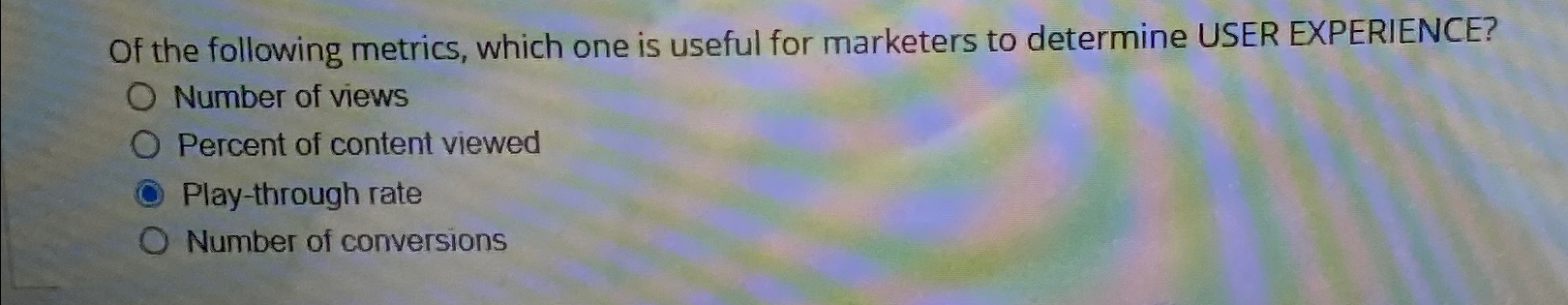 Solved Of the following metrics, which one is useful for | Chegg.com