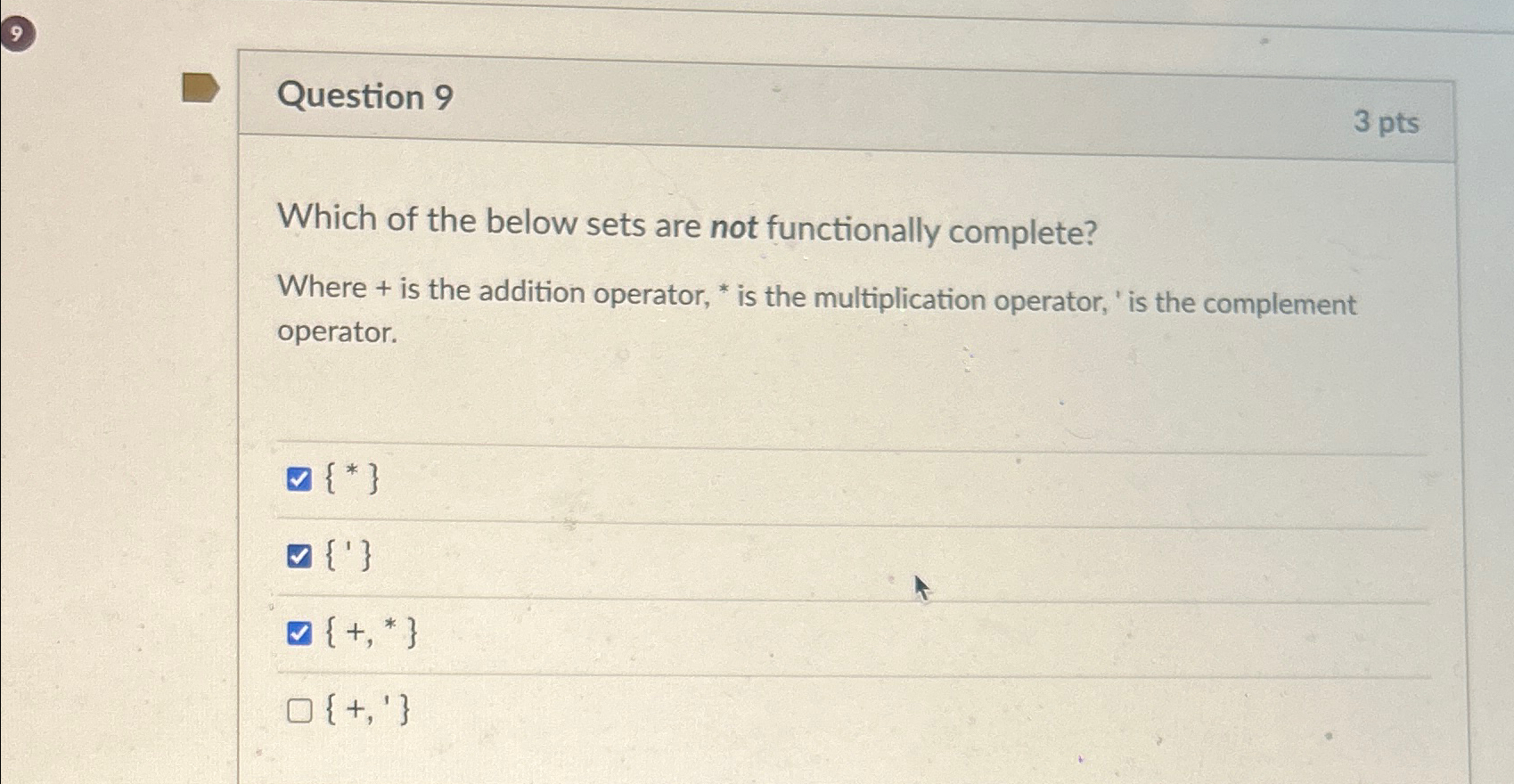 Solved Question 93ptsWhich of the below sets are not | Chegg.com