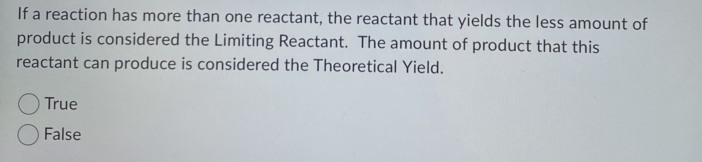 Solved If a reaction has more than one reactant, the | Chegg.com