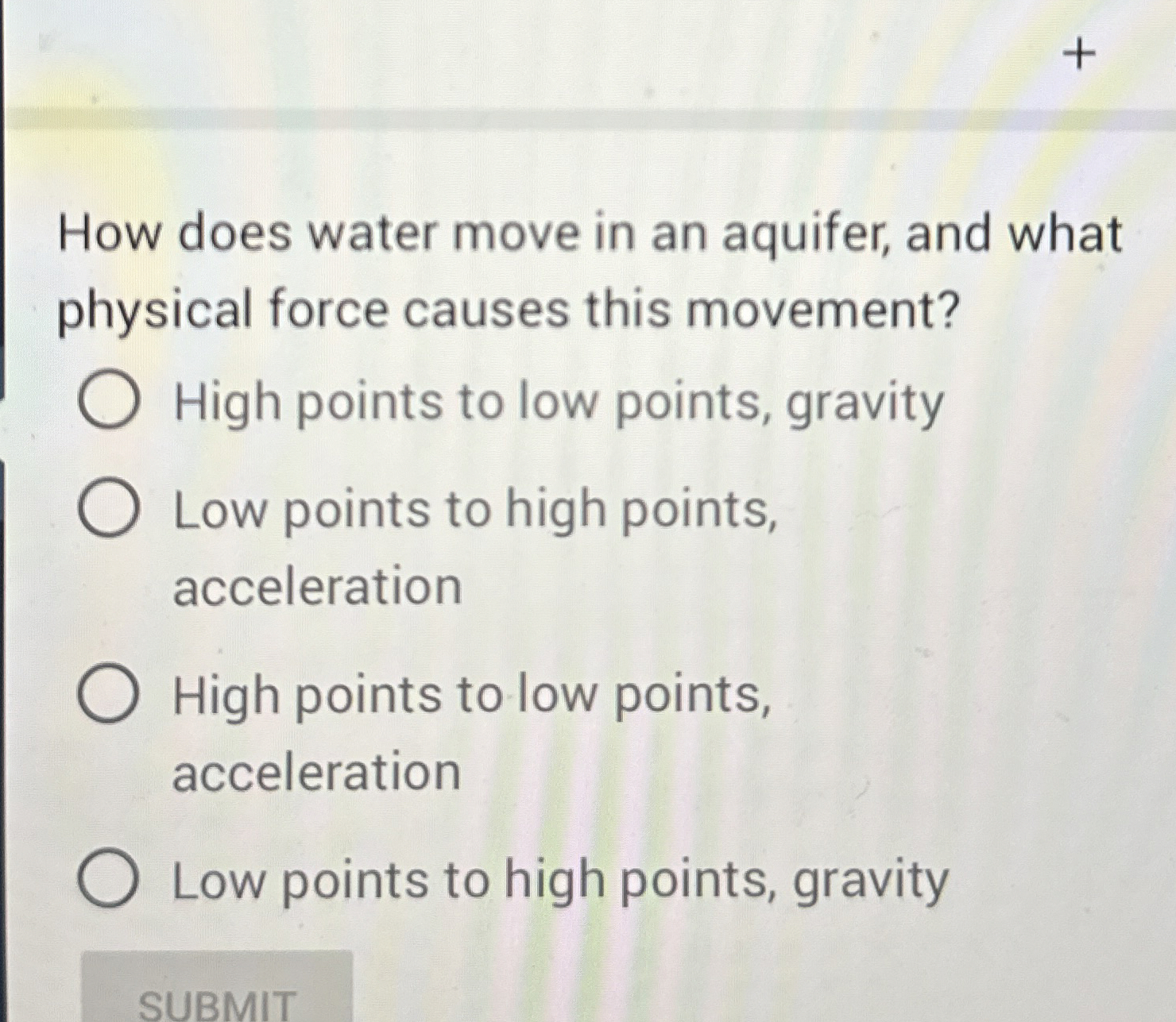 Solved How does water move in an aquifer, and whatphysical | Chegg.com