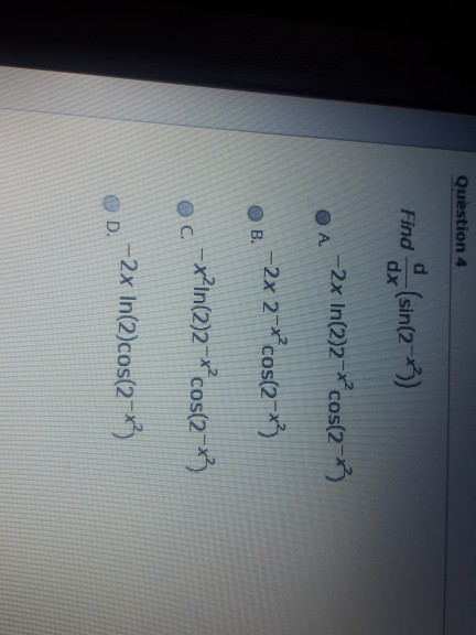 Solved Question 1 if y=sin(e* + cos x) then (5sin^(e^ + | Chegg.com