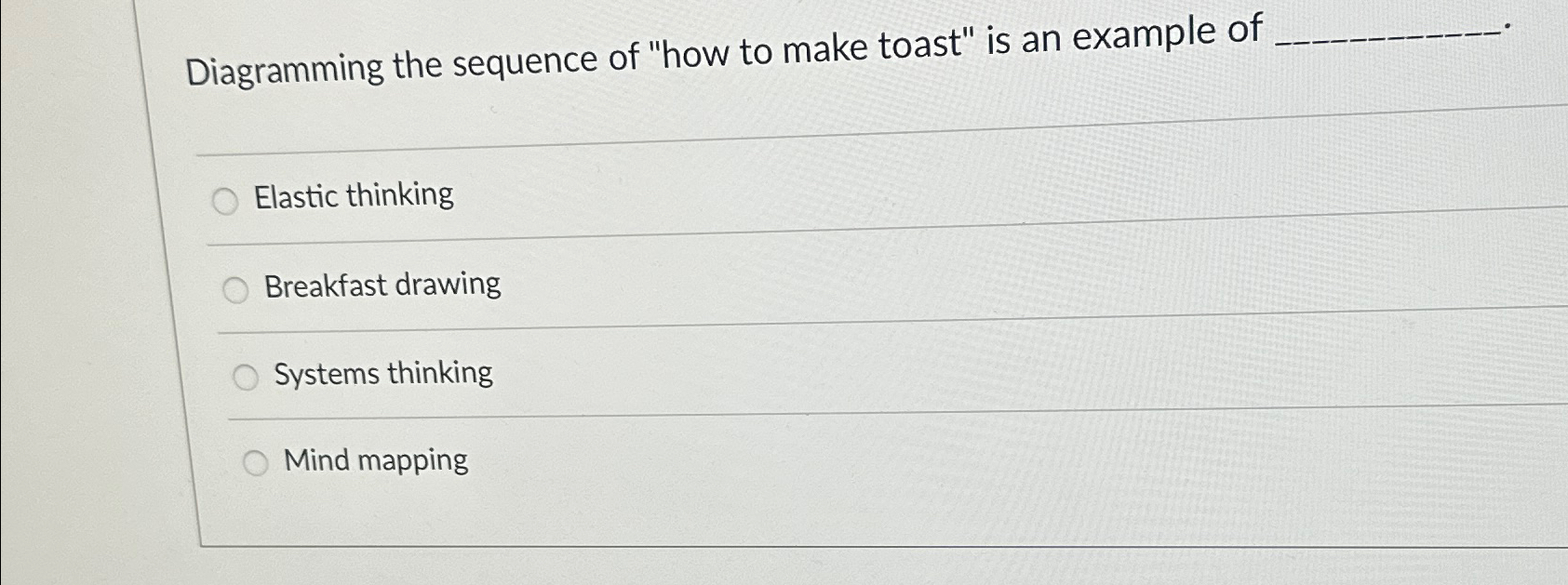 Solved Diagramming the sequence of "how to make toast" is an | Chegg.com