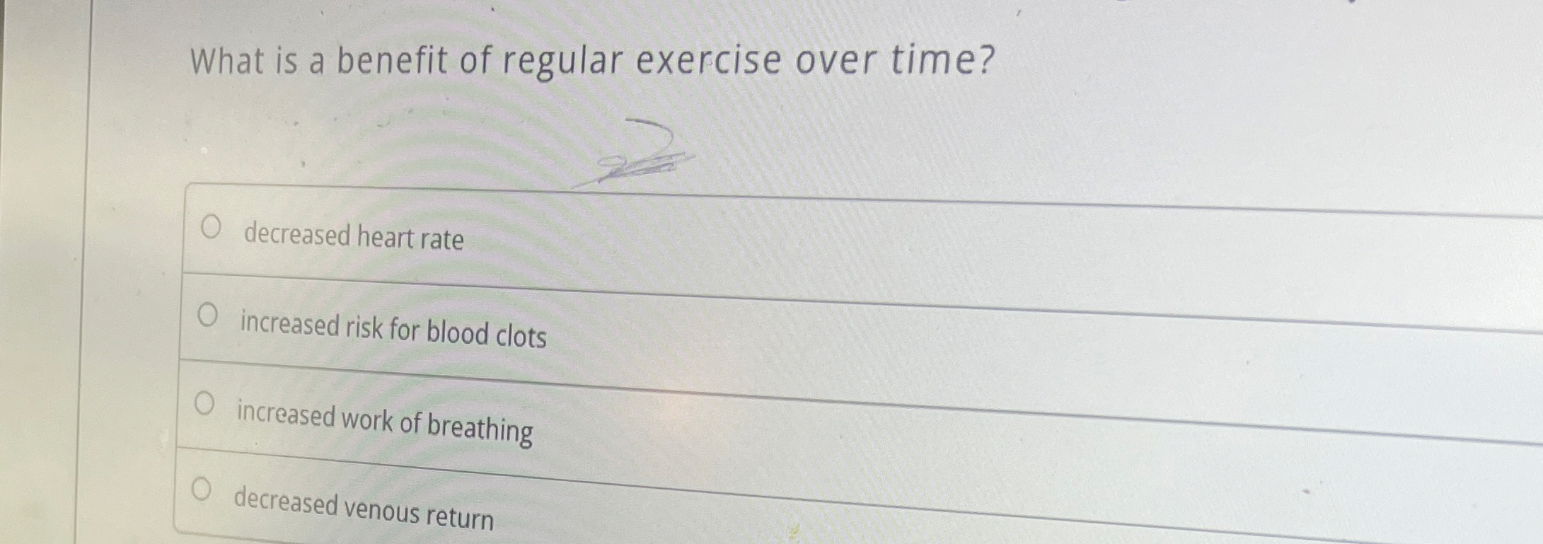 What is a benefit of regular exercise over | Chegg.com