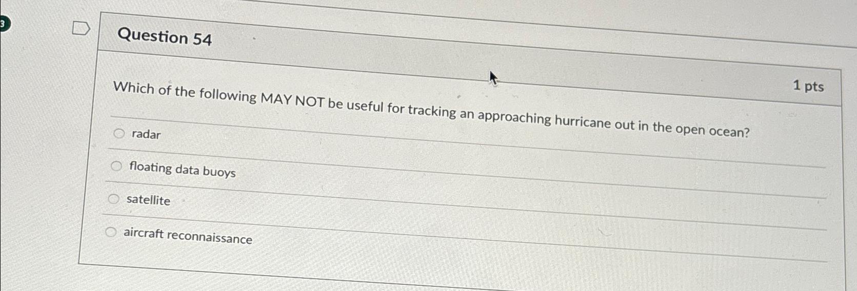 Solved Question 541 ﻿ptsWhich of the following MAY NOT be | Chegg.com