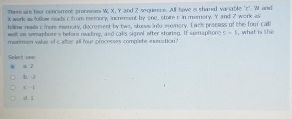 Solved There are four concurrent processes W,x,Y ﻿and Z | Chegg.com