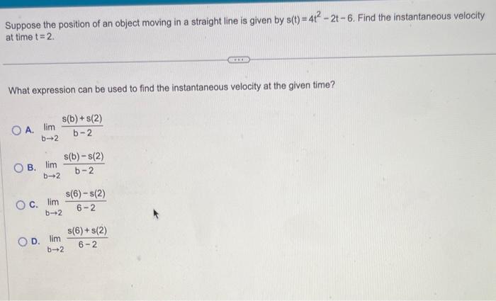Solved Suppose the position of an object moving in a | Chegg.com