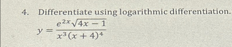 Solved Differentiate using logarithmic | Chegg.com