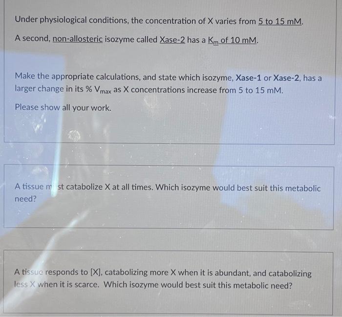 Solved Under physiological conditions, the concentration of | Chegg.com