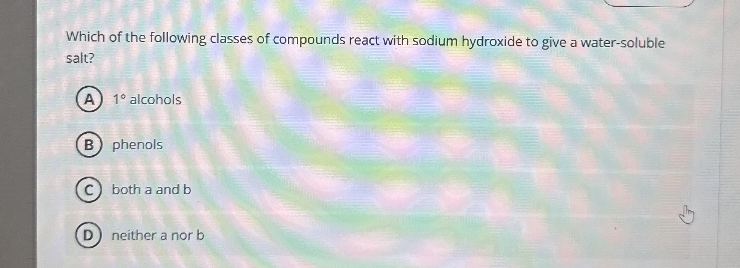 Solved Which of the following classes of compounds react | Chegg.com