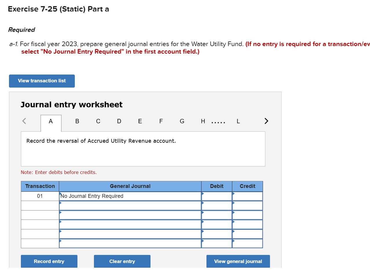 Solved Exercise 7-25 (Static) ﻿Part aRequireda-1. ﻿For | Chegg.com