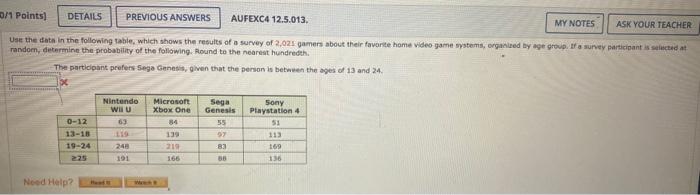 Solved /1 Points) DETAILS PREVIOUS ANSWERS AUFEXC4 12.5.013. | Chegg.com