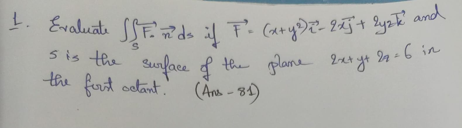 Solved Evaluate ∬svec(F0)vec(n)ds ﻿if | Chegg.com