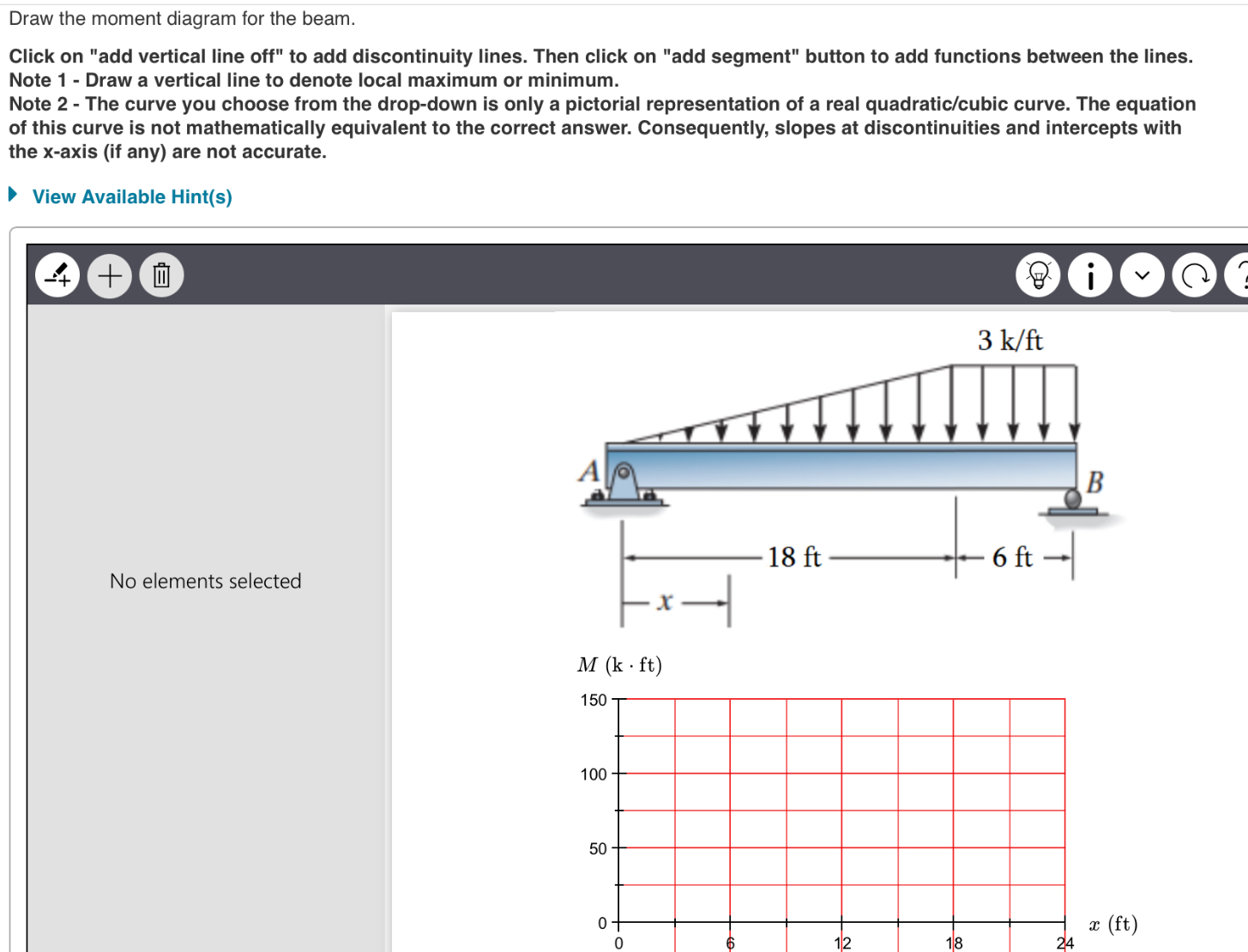 Solved Draw the moment diagram for the beam.Click on "add | Chegg.com