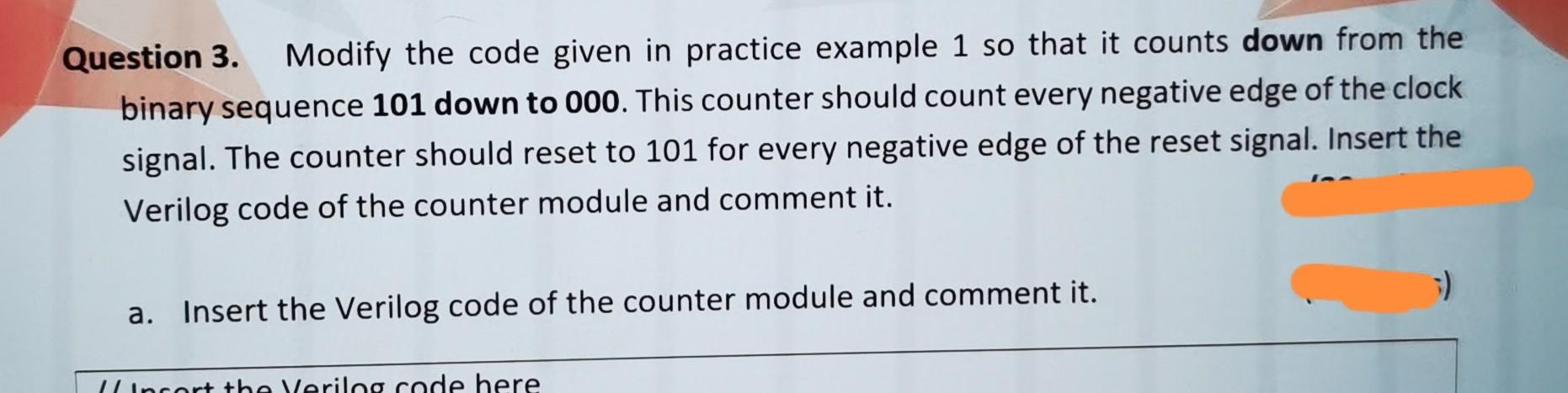 Solved Question 3. Modify the code given in practice example | Chegg.com