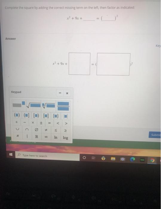 Solved Complete the square by adding the correct, missing | Chegg.com