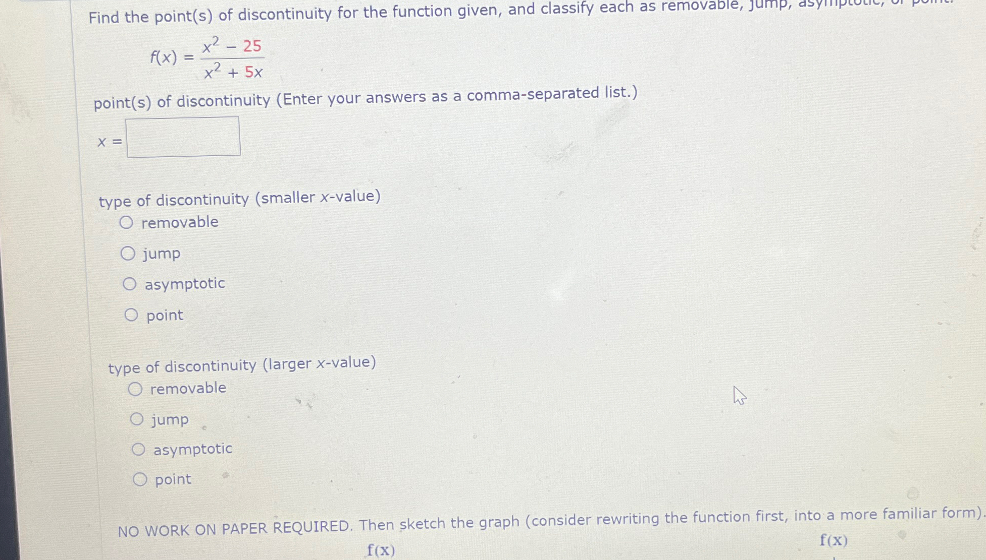 Find the point(s) ﻿of discontinuity for the function | Chegg.com
