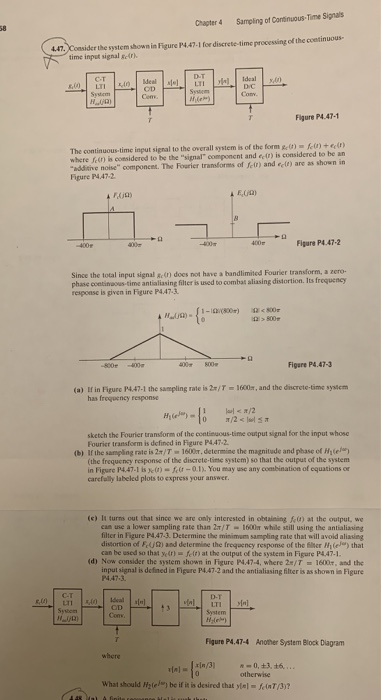 Sampling of Continuous-Time Signals Chapter 4 58 | Chegg.com