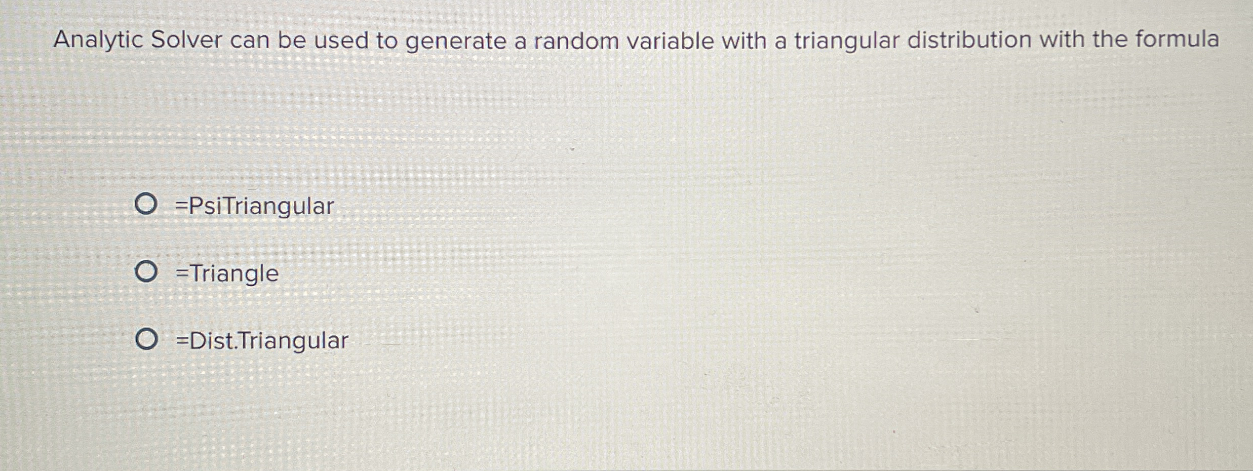 Analytic Solver can be used to generate a random | Chegg.com
