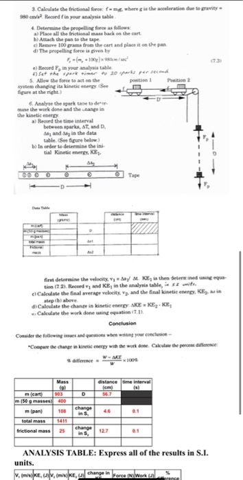 THE LAW OF CONSERVATION OF ENERGY ONLINE LAB Physics | Chegg.com