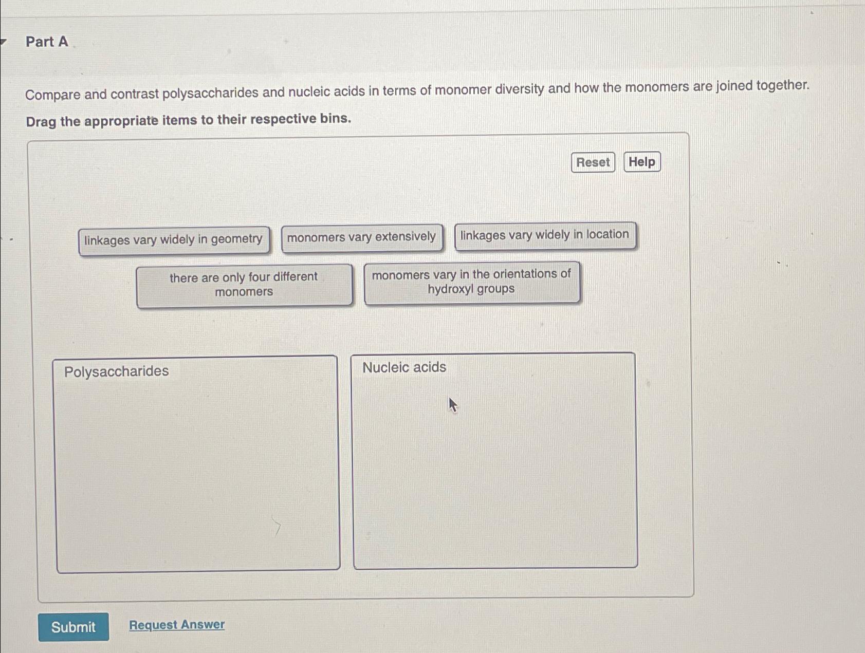 Solved Part ACompare and contrast polysaccharides and | Chegg.com