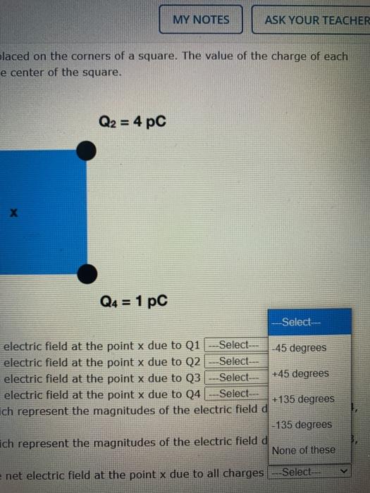 Solved Four point-like charged particles (black circles) are | Chegg.com