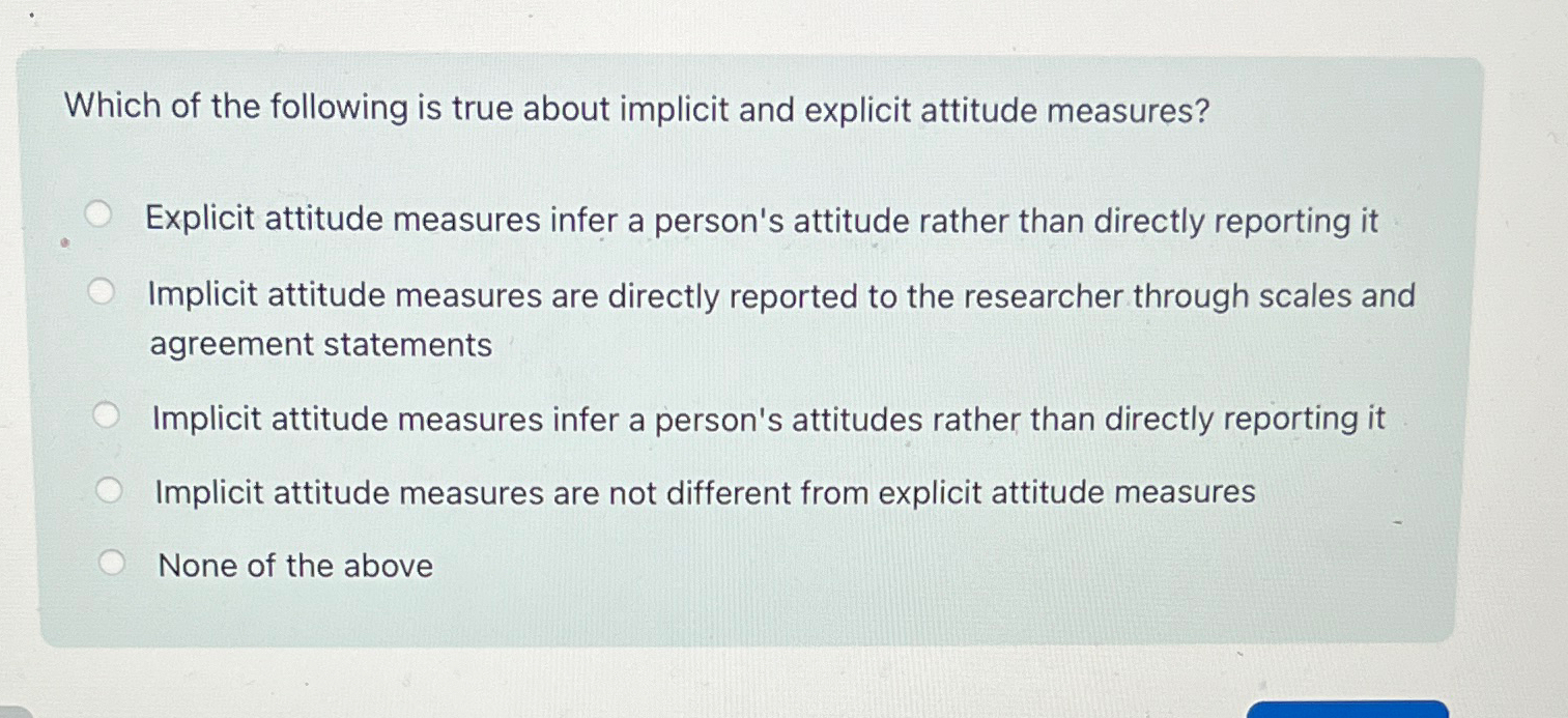 Solved Which of the following is true about implicit and | Chegg.com