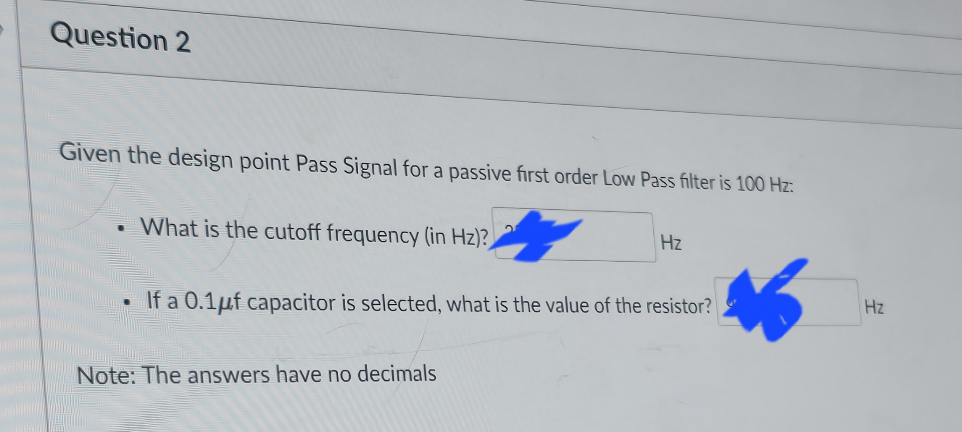 Solved Question 2Given the design point Pass Signal for a | Chegg.com