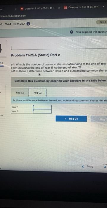 Solved Required information Problem 11-25A (Static) | Chegg.com
