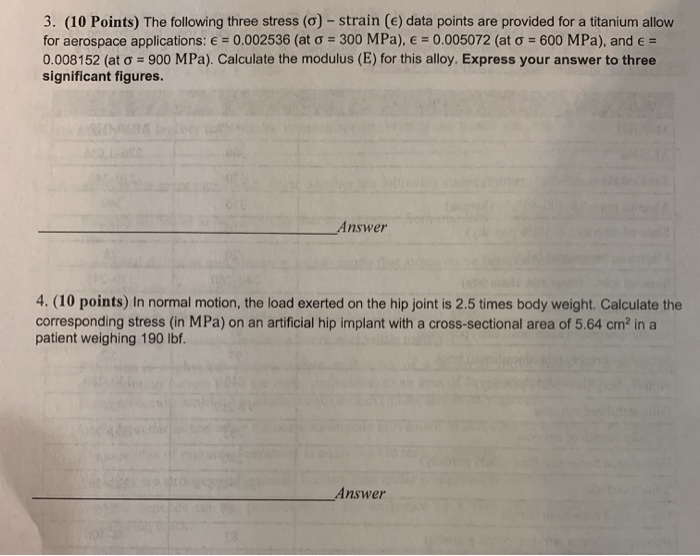 Solved 3. (10 Points) The following three stress (0) - | Chegg.com