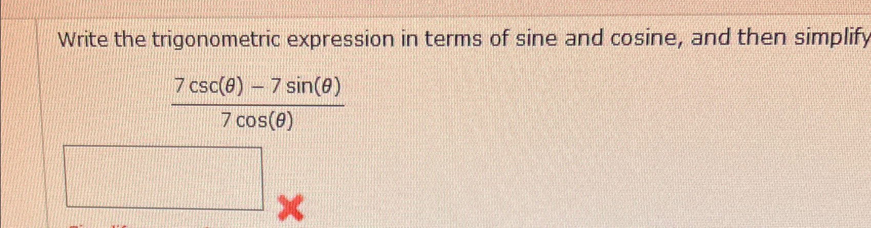 Solved Write the trigonometric expression in terms of sine | Chegg.com